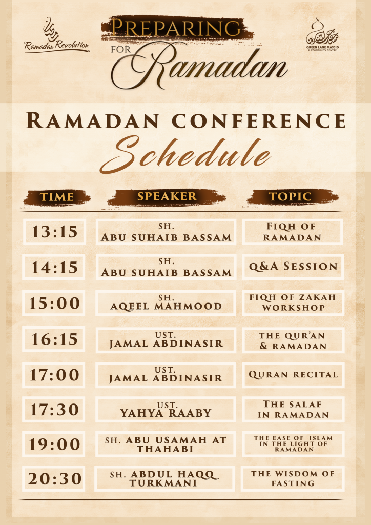 Ramadan Conference Landing page - Ramadan Revolution